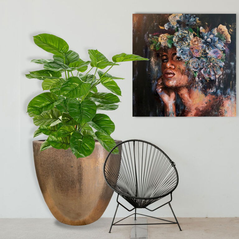 Gouden bloempot, plantenpot, goudkleurige vaas - 50 x goud op rij!