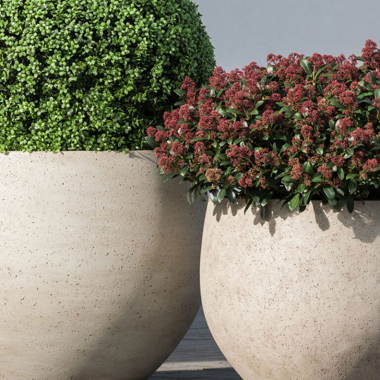 DAMAR design plantenpot beige grijs 70cm breed - Grote bloempot, hoge ...