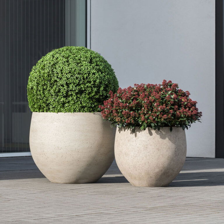 DAMAR design plantenpot beige grijs 70cm breed - Grote bloempot, hoge ...