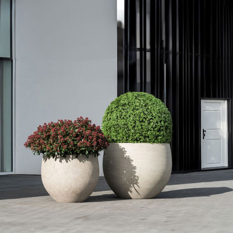 DAMAR design plantenpot beige grijs 70cm breed - Grote bloempot, hoge ...