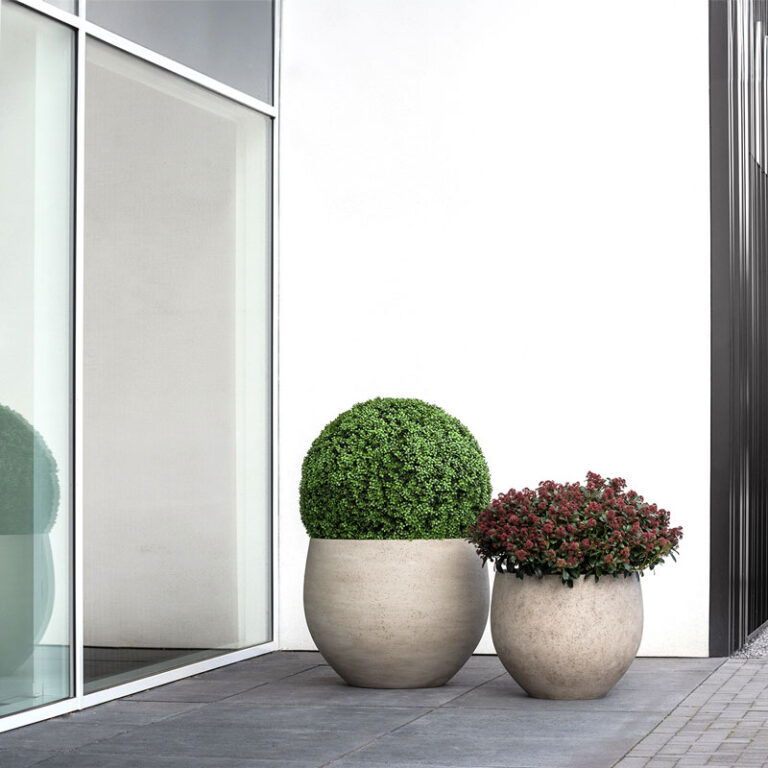 DAMAR design plantenpot beige grijs 70cm breed - Grote bloempot, hoge ...