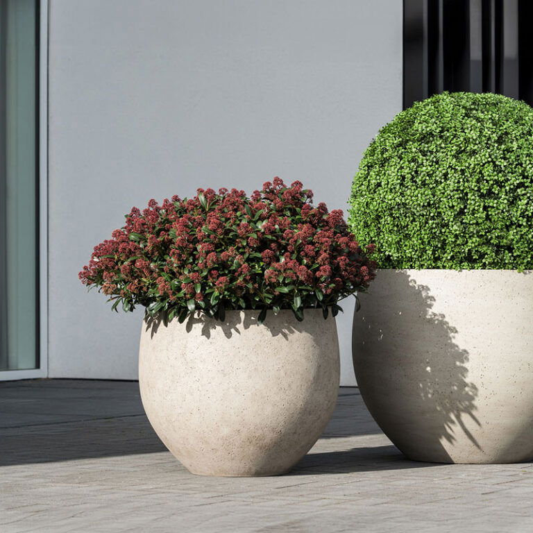 DAMAR design plantenpot beige grijs 70cm breed - Grote bloempot, hoge ...