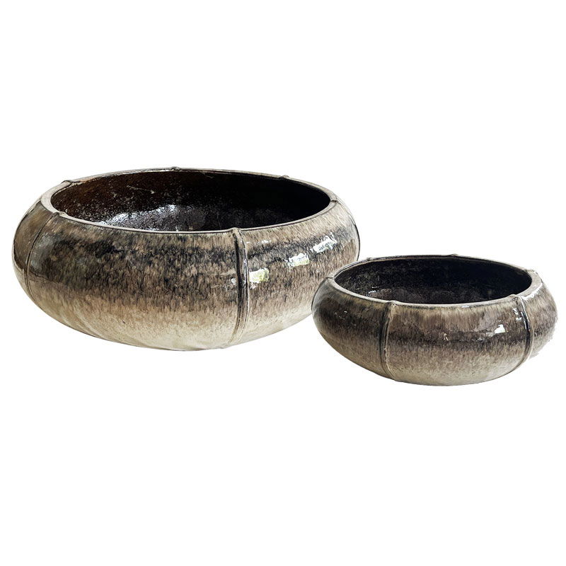 CASSIUS grote plantenbakken bonsaipot set keramiek 56cm & 75cm breed